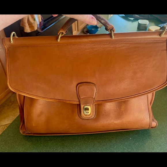 Coach | Bags | Coach Vintage Saddlebag Briefcase With Cross Body Strap ...